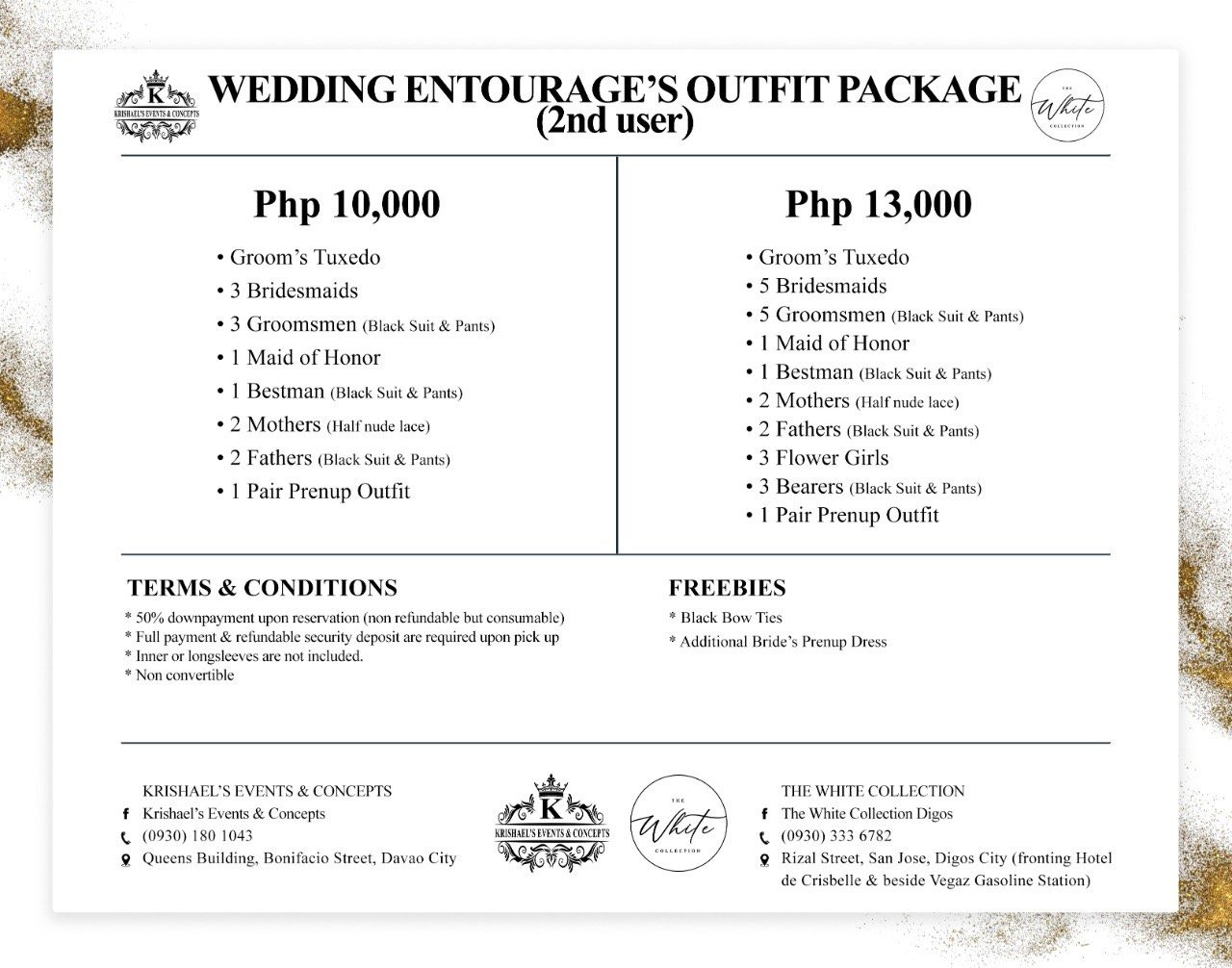 Packages - krishaels Events and Concepts
