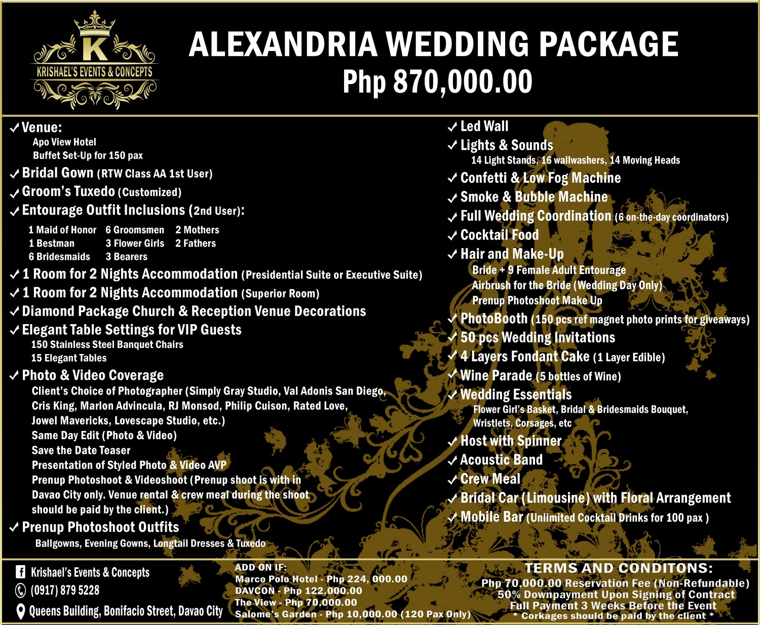 Packages - krishaels Events and Concepts